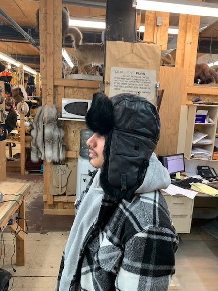 Unisex Rabbit Fur Aviator Hat – Bill Worb Furs Inc.