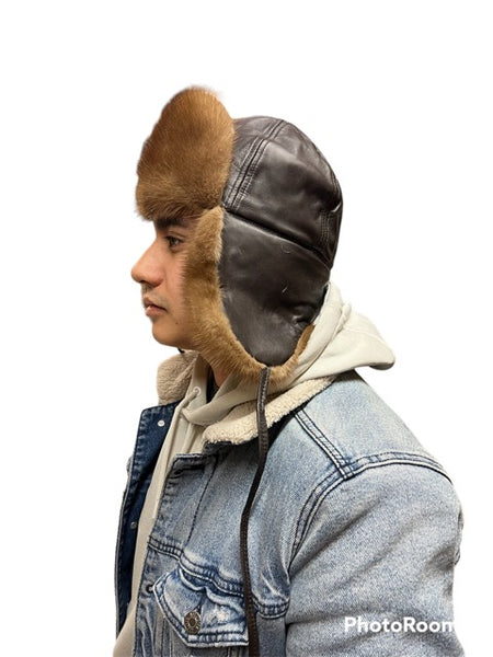 Men's Muskrat fur aviator hat – Bill Worb Furs Inc.